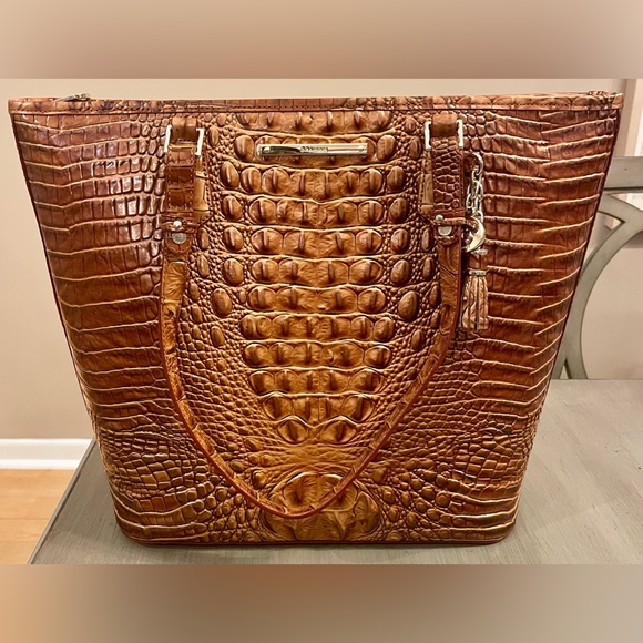 Brahmin | Bags | Brahmin Nwt Red Gold Bronze Large Shoulder Tote Vguc ...